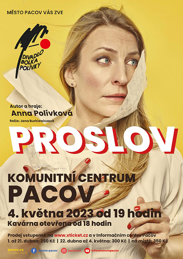 Proslov - KC Pacov, Komunitní Centrum Pacov, Pacov - vstupenky xticket.cz